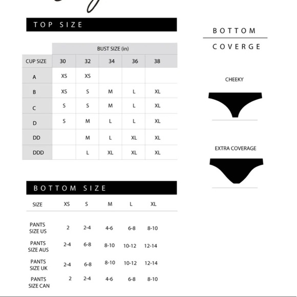 One One | Swim | Nwt One One Swimwear Jesse Small Top Large Cheeky ...